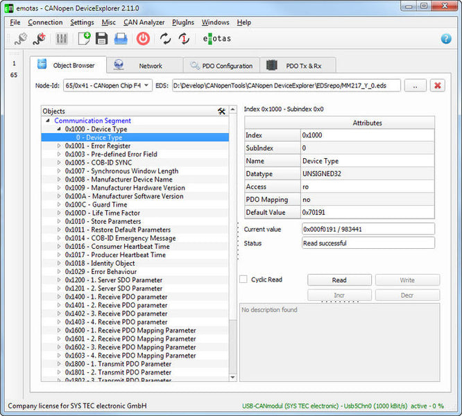 CANopen DeviceExplorer Basic Version — Phytools