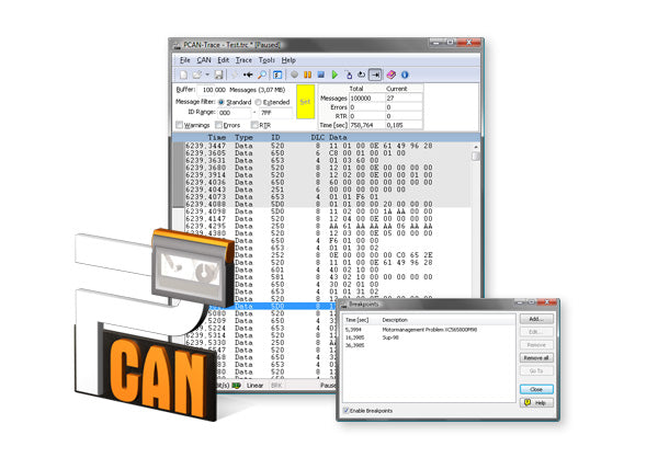 PCAN-Trace - CAN Data Logger part# IPES-002027 | Phytools
