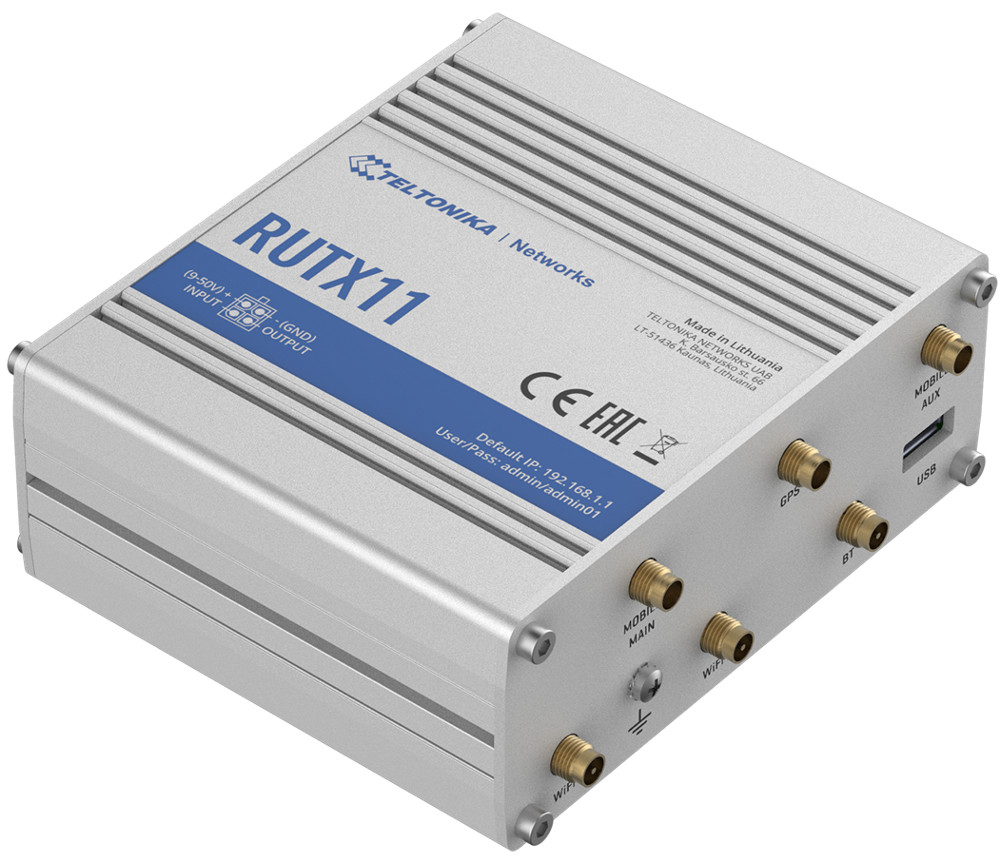 RUTX11 Industrial Dual-SIM Cellular Router — Phytools