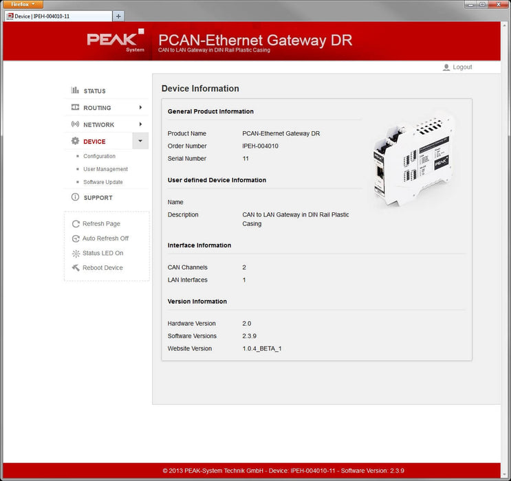 PCAN-Wireless Gateway - CAN to WLAN Gateway — Phytools